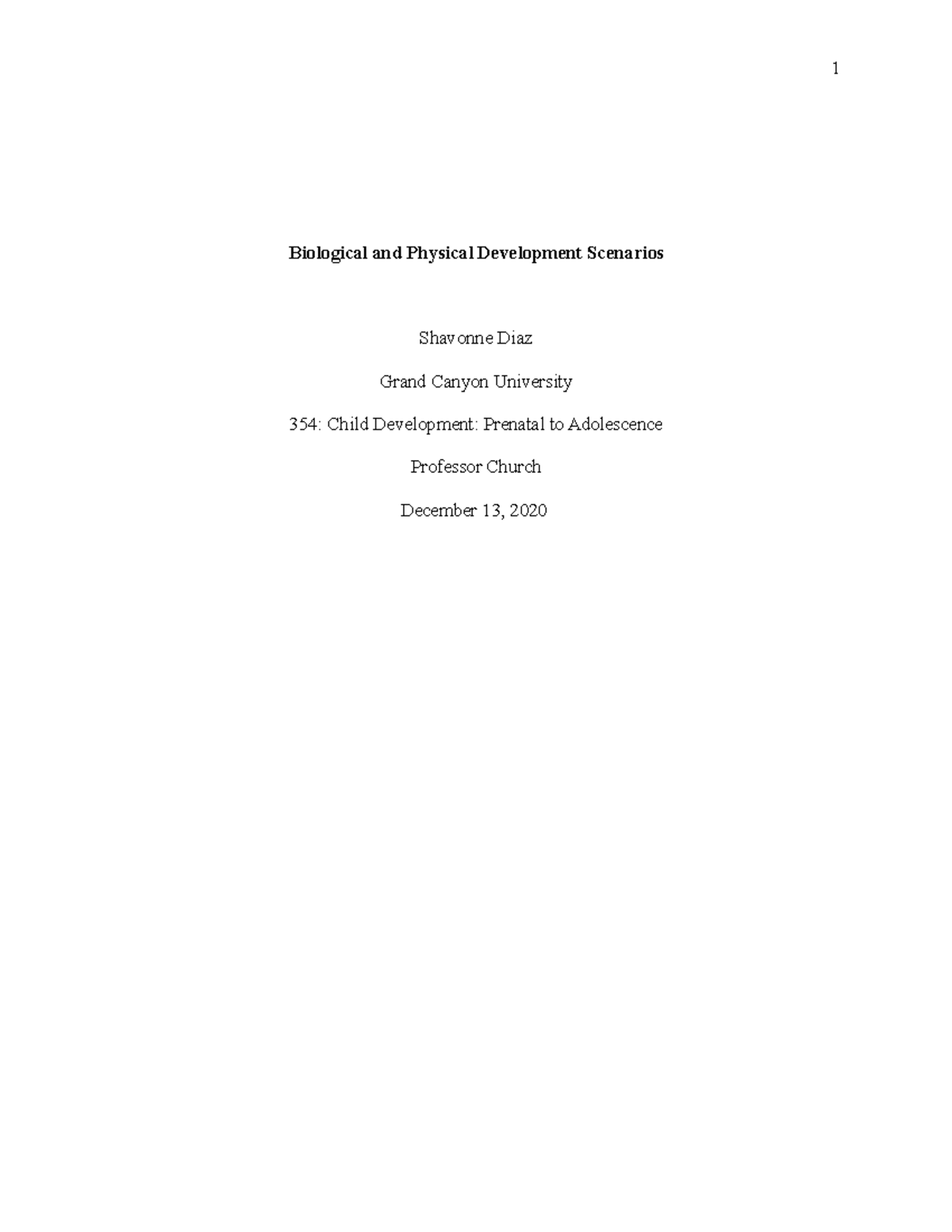 Biological Physical Development Scenarios - Biological and Physical ...