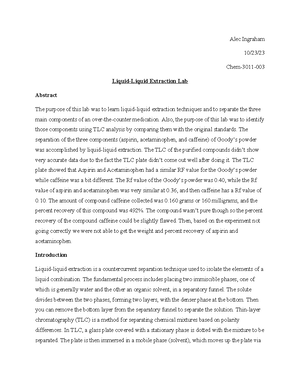 Haile. simple distillation lab report MTSU - Lab report Template for ...