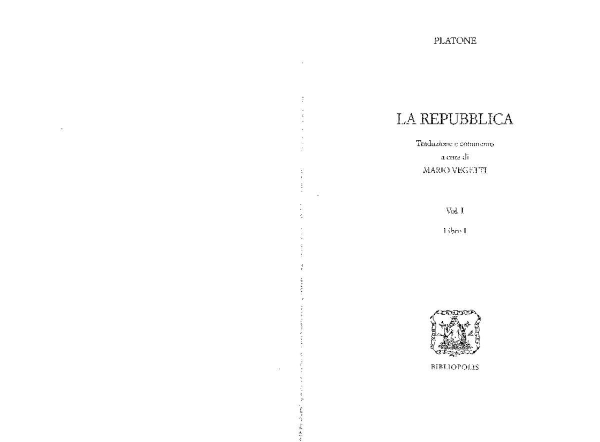 Vegetti Trasimaco - commento su Repubblica - PLATONE LA REPUBBLICA ...
