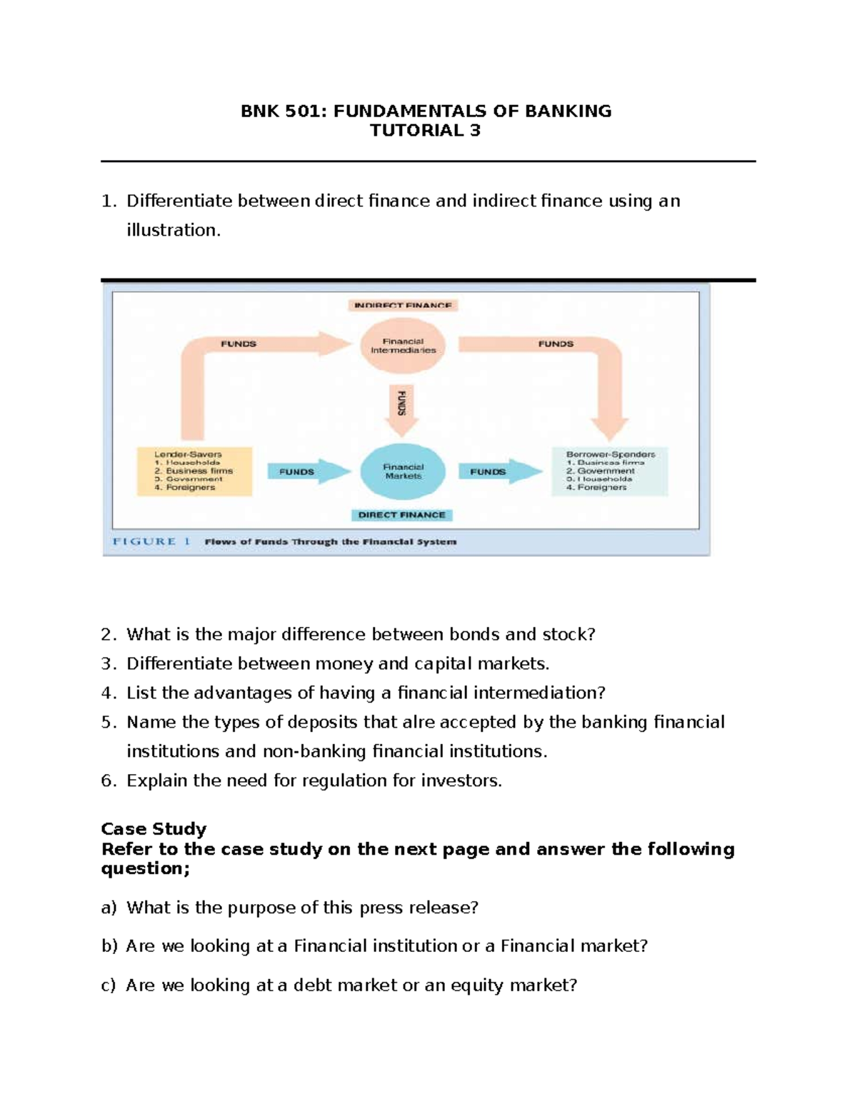 Tutorial WORK BNK 501 - TOPIC 3 FIJI NATIONAL UNIVERSITY - BNK 501 ...