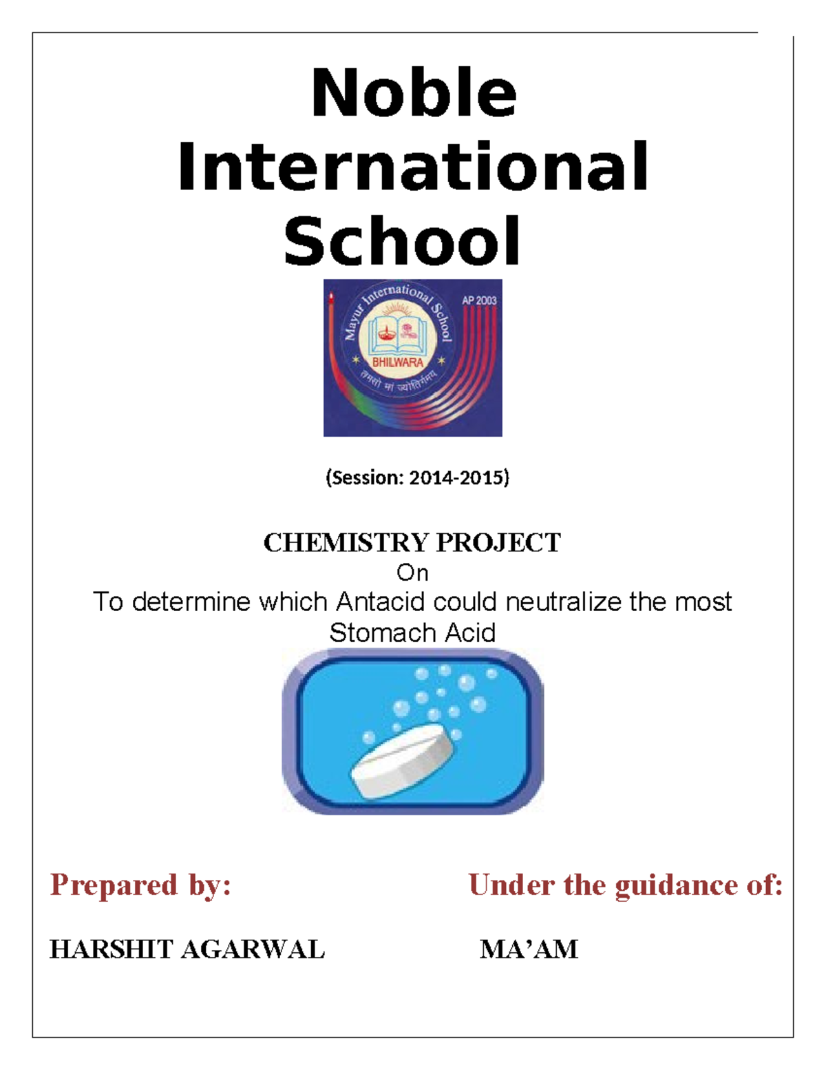 Noble International School - Noble International School (Session: 2014 ...