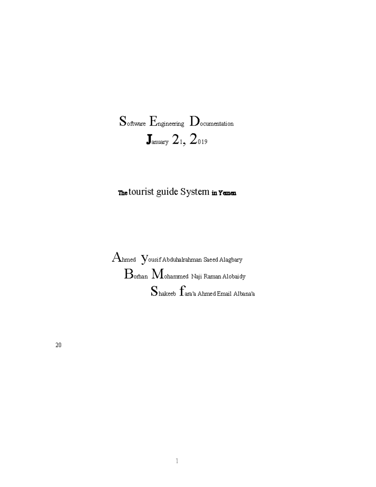 Tourism Guide System Project Documentati - Software Engineering ...