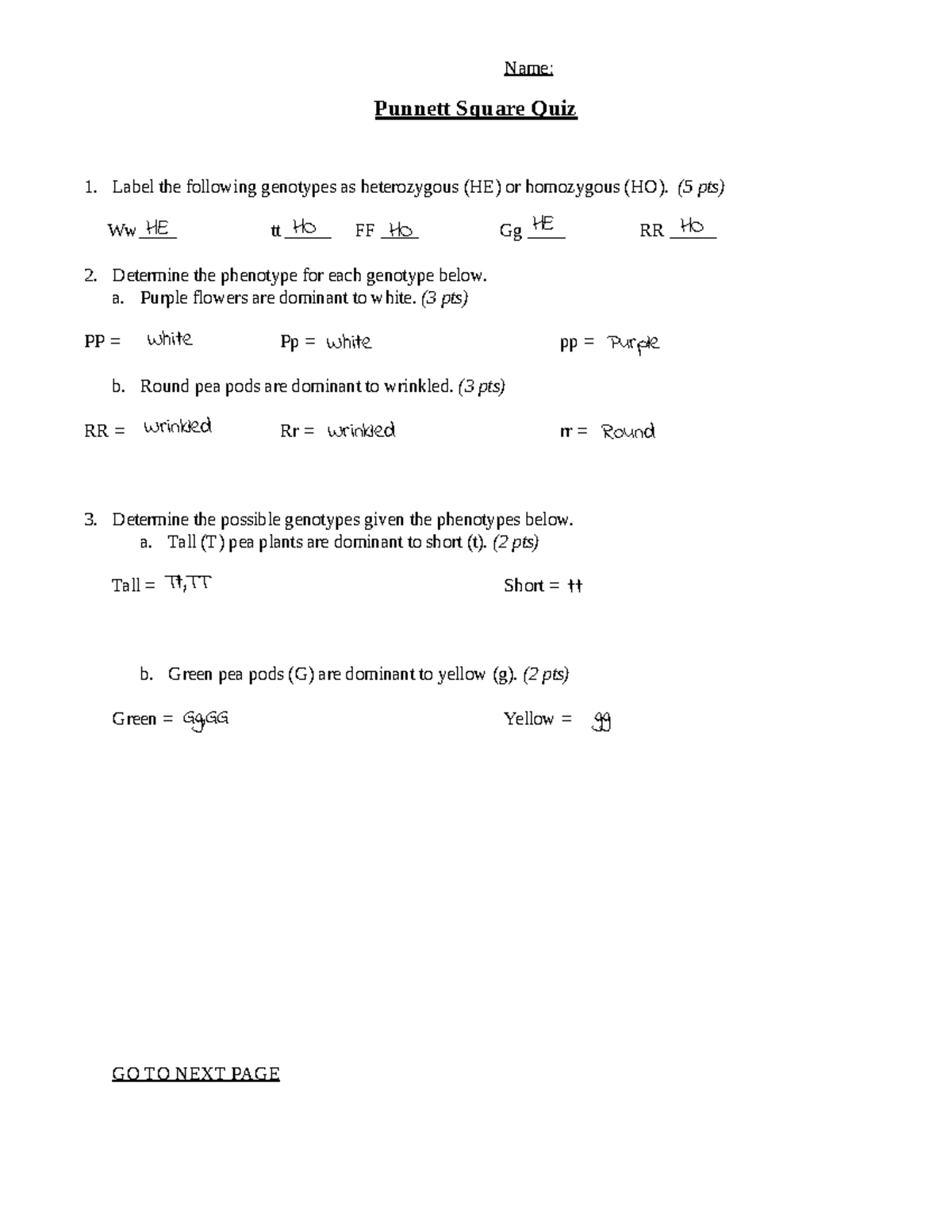 Kami Export - Bruce Angelini - Punnett Square Quiz 2022 Period 1 - Name ...