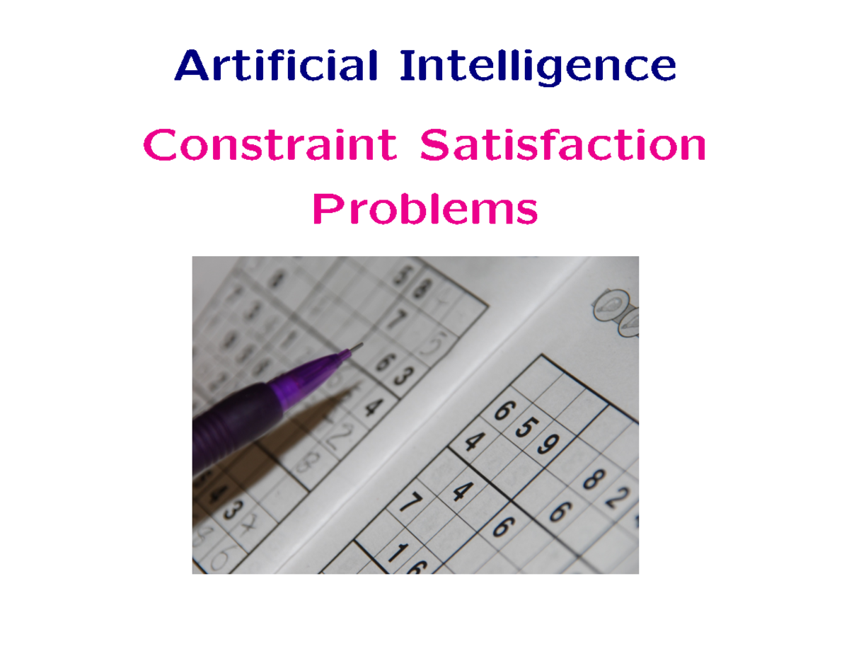 6 Artificial intelligence machine learning intro CSP - Artificial ...