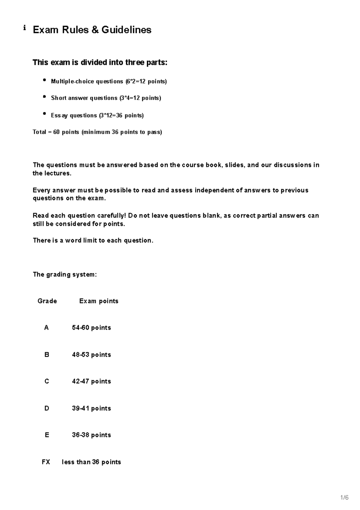Get Inspera Exam Pdf - Exam Rules & Guidelines This exam is divided ...