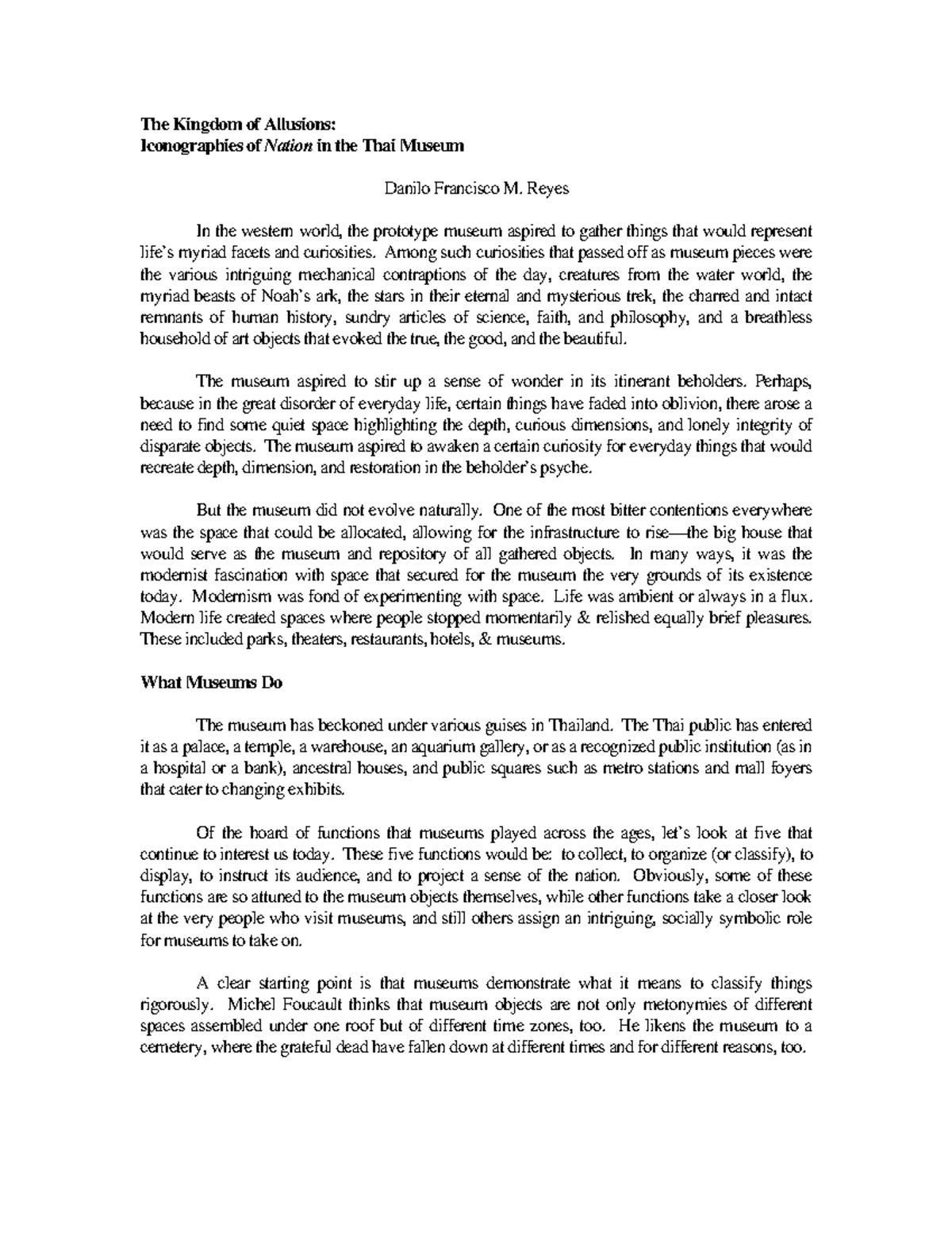 Dm reyes - Helps in survey - The Kingdom of Allusions: Iconographies of ...