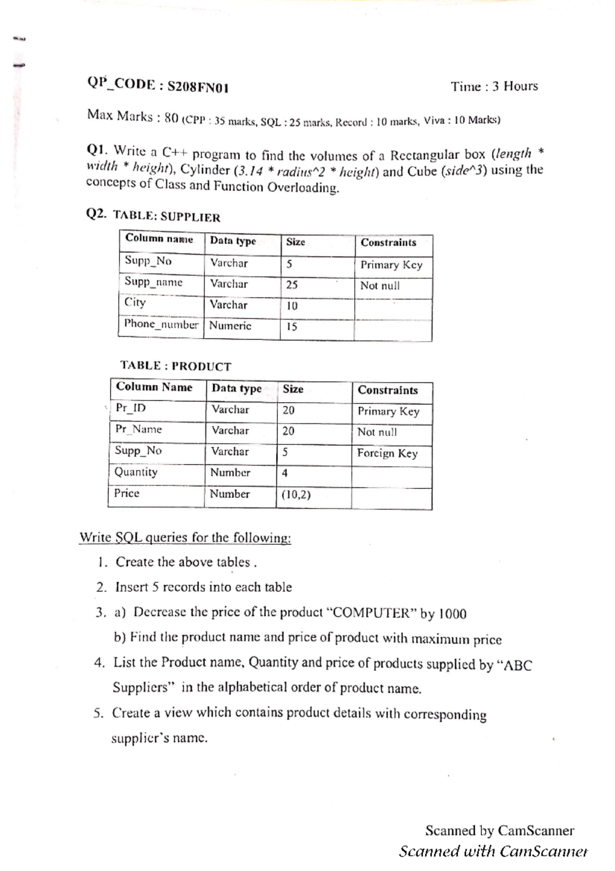 Previous year qp - mg qp - Bachelor of Computer Applications - Studocu