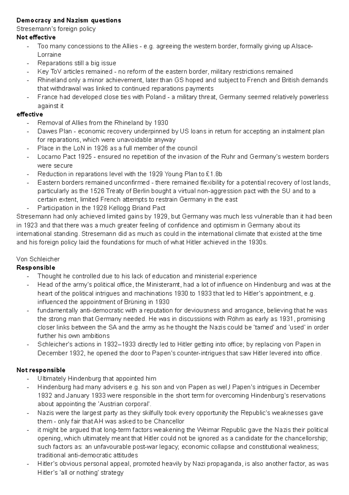 Democracy and Nazism essay plans - Democracy and Nazism questions ...