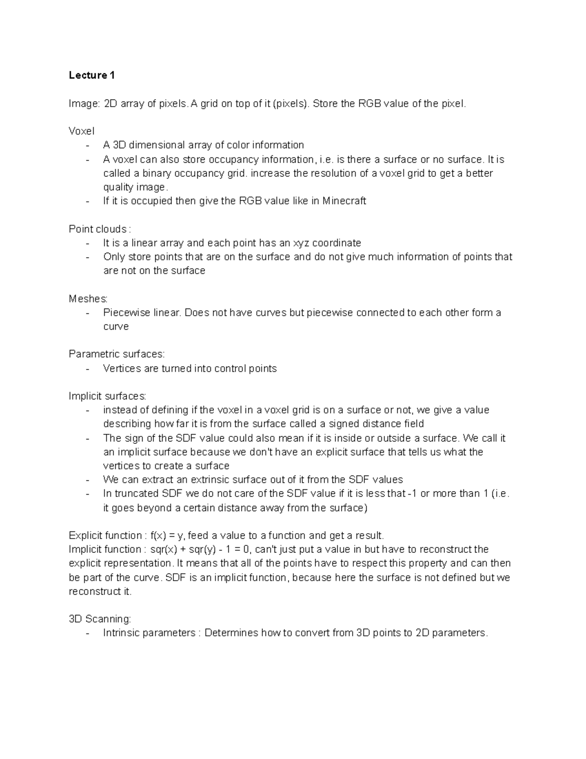 3DSMC Lecture 1 - Lecture 1 Image: 2D array of pixels. A grid on top of ...
