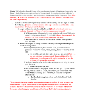 Hierarchical Essay Outline Template - Hierarchical Essay Outline ...