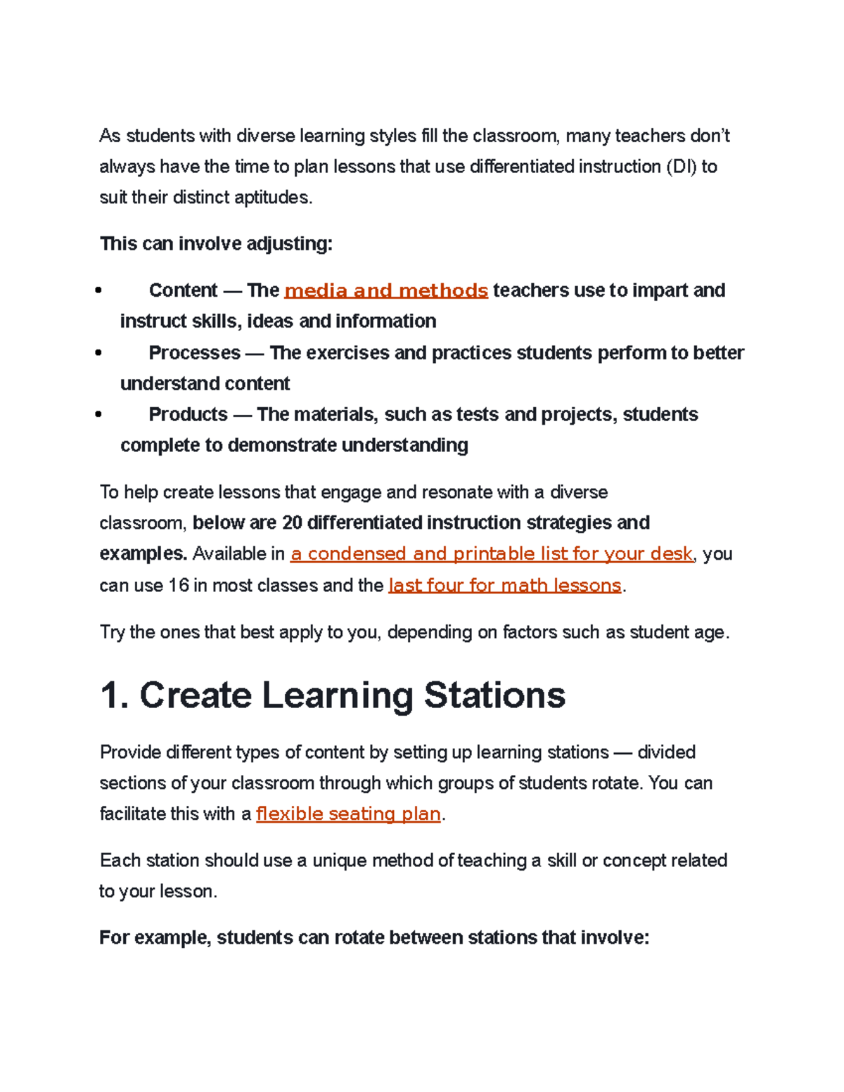 Differentiated-Instructional-Strategies - As students with diverse learning styles fill the ...