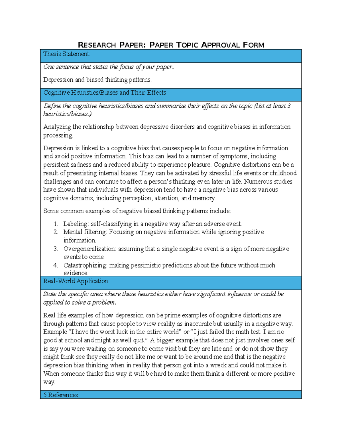 Pryor Research Paper Topic Approval Form - RESEARCH PAPER: PAPER TOPIC ...