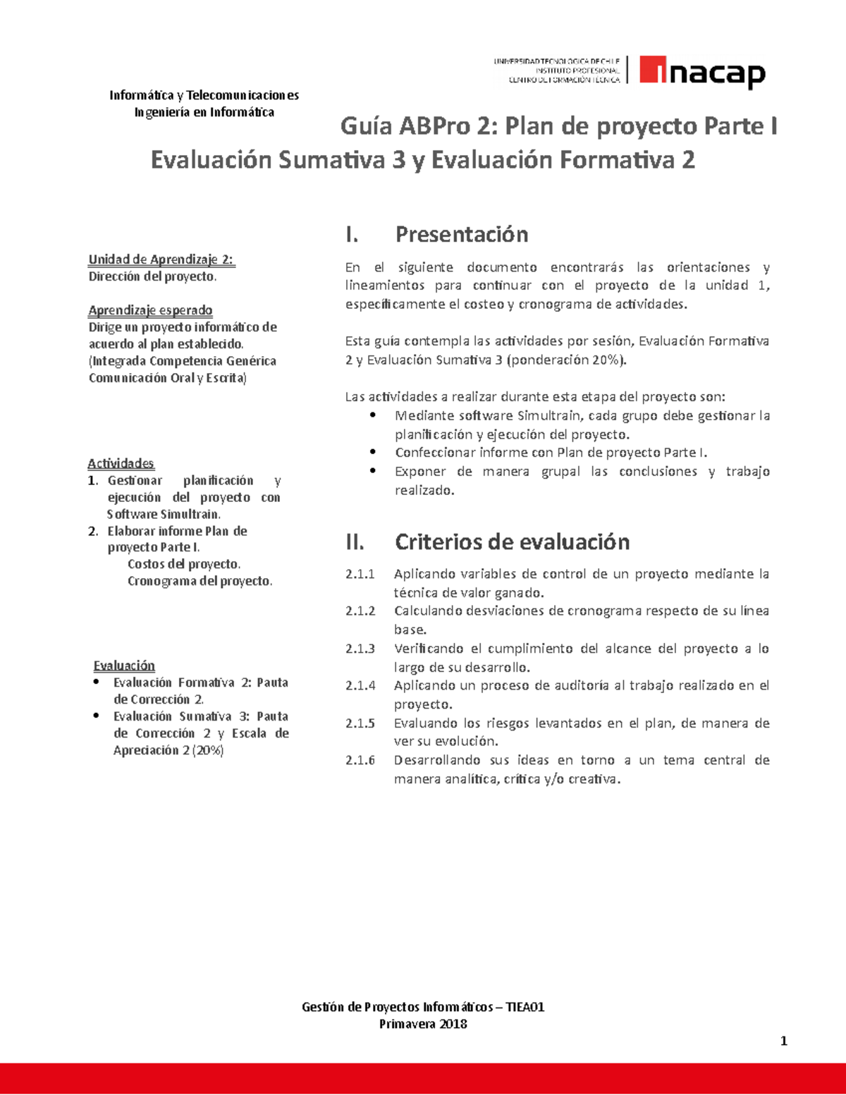 U2 ES3 TIEA01 ABPro 2 - Prueba Plantilla - Guía ABPro 2: Plan de ...
