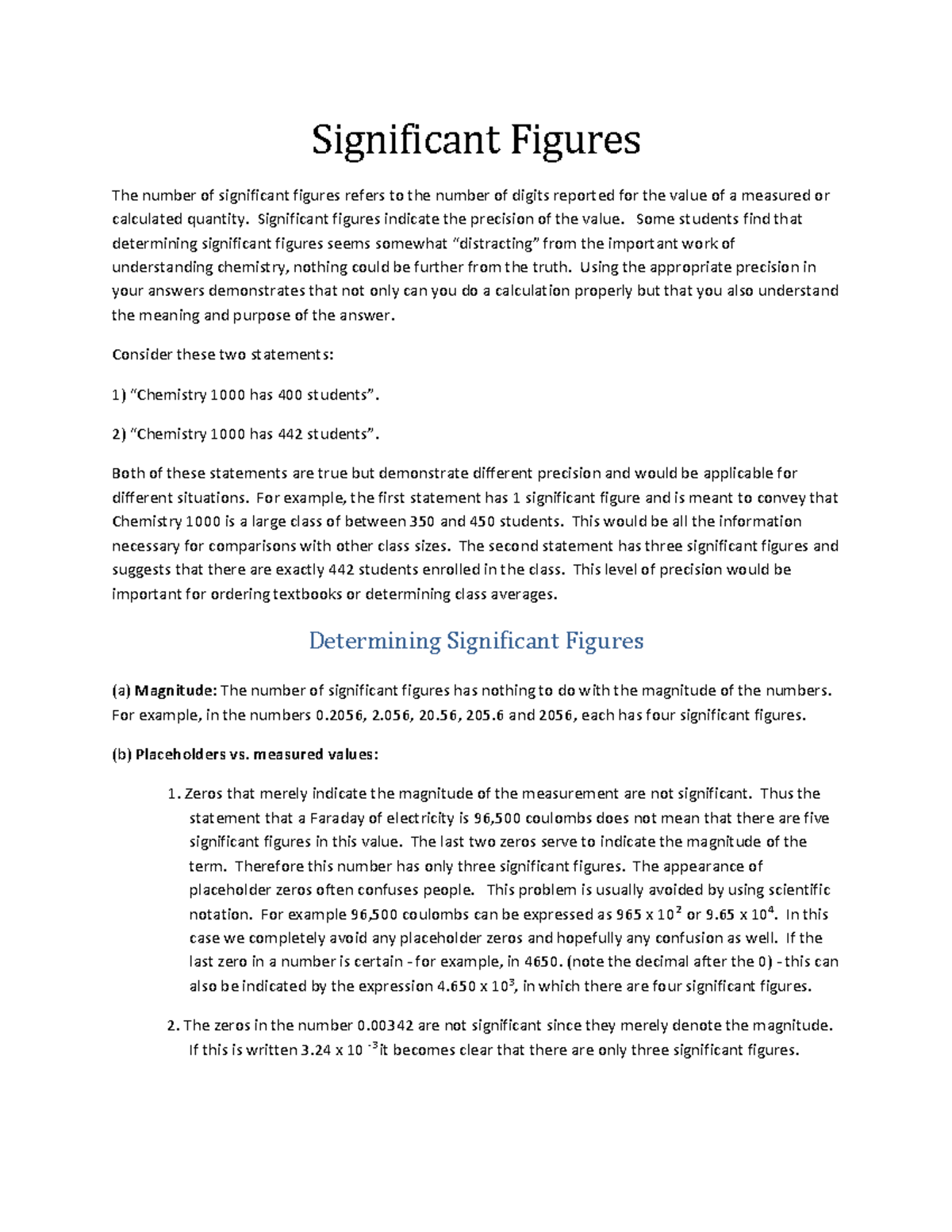 Significant Figures - Significant figures indicate the precision of the ...