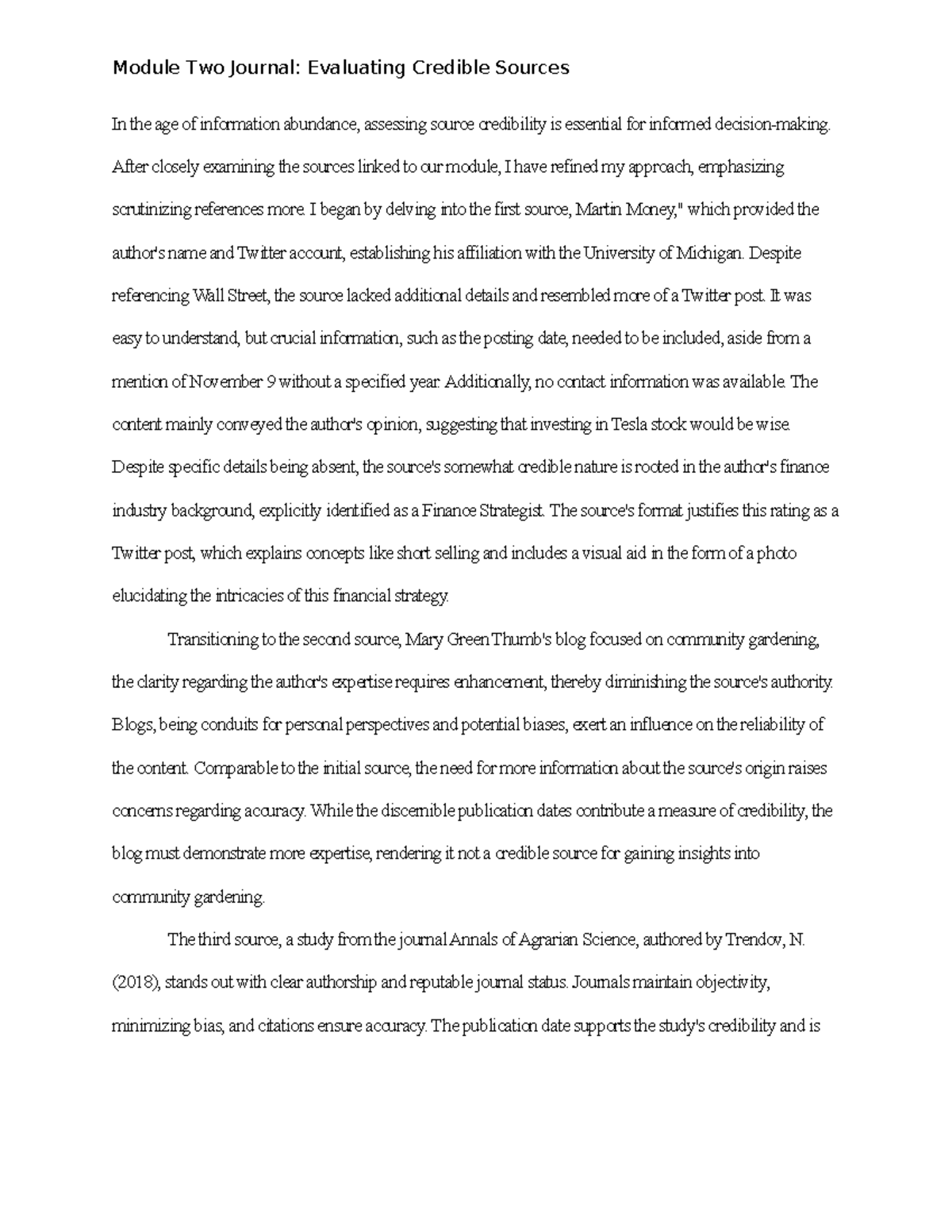 MAT-126 Module Two Journal-Evaluating Credible Sources - Module Two ...