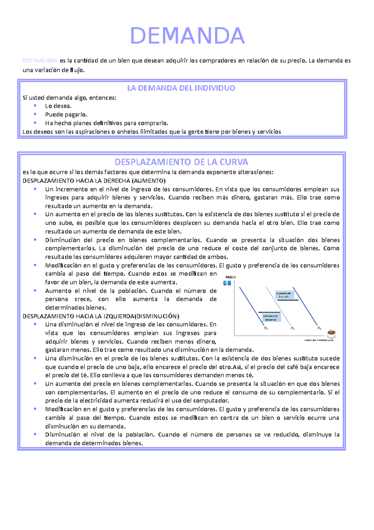 Demanda - DEMANDA DEFINICION: es la cantidad de un bien que desean ...