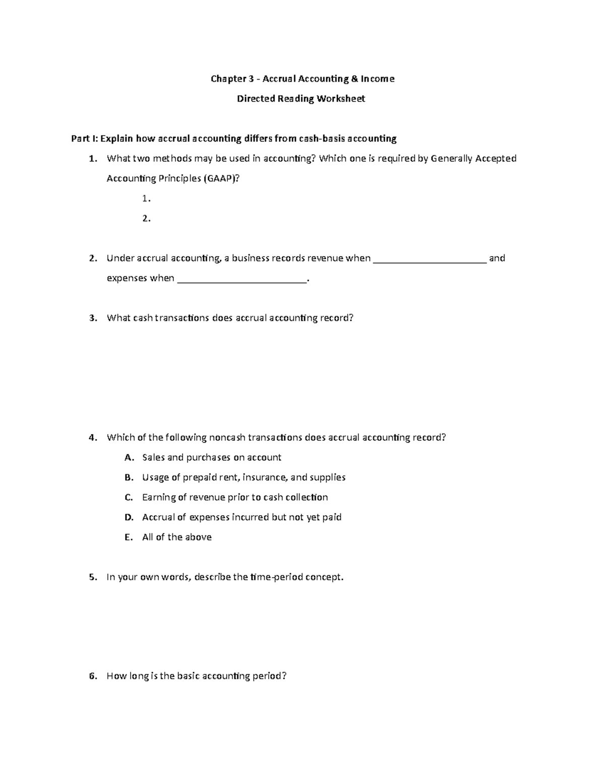 Ch 3 Directed Reading WS - Chapter 3 - Accrual Accounting & Income ...