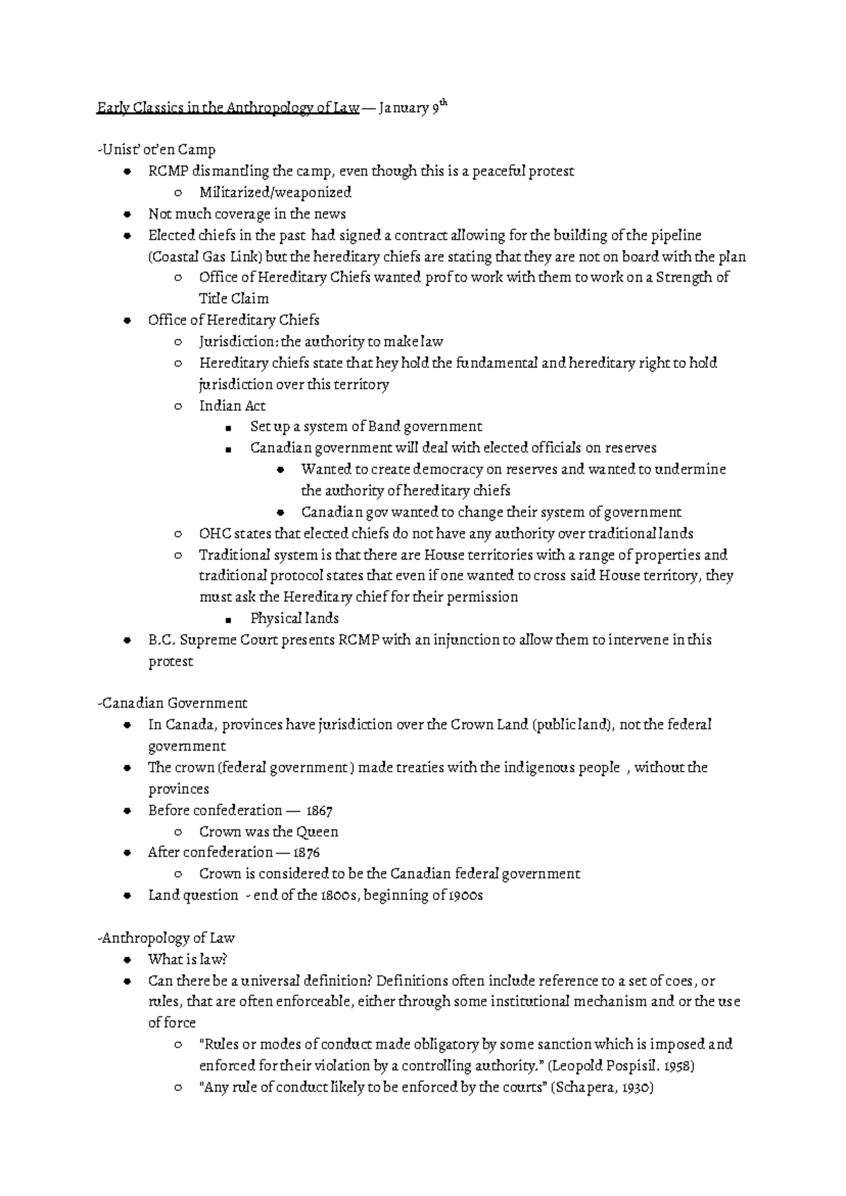 471 Law Week 1 3 Lecture Notes 1 6 Ea l Classi s In The
