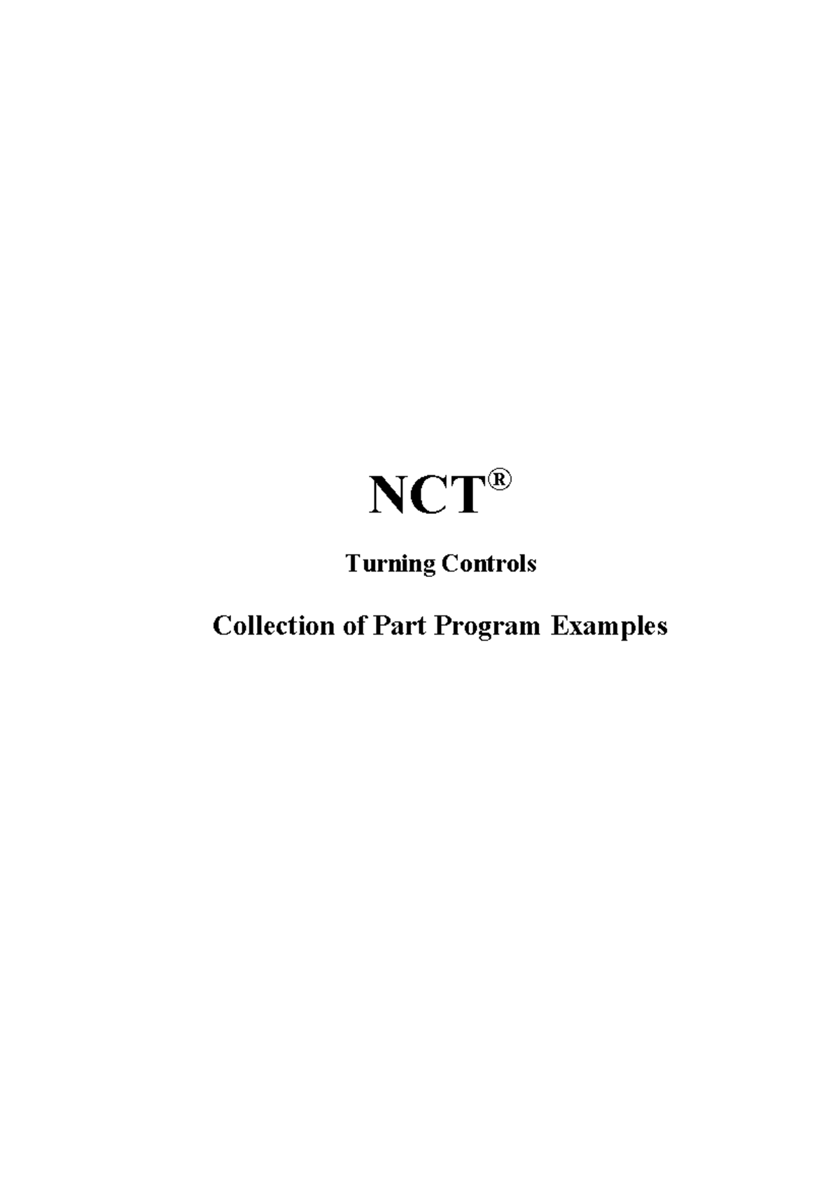 Angpldte - NCT ® Turning Controls Collection of Part Program Examples ...