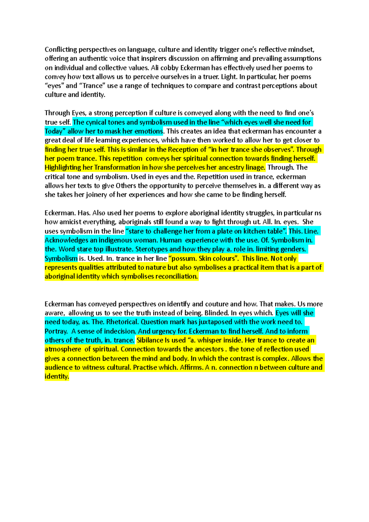 Eyes and trance - Conflicting perspectives on language, culture and ...