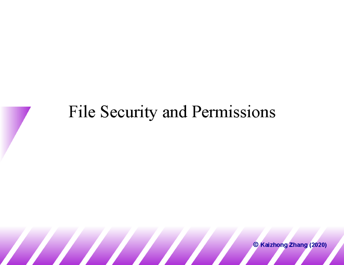 Security-and-permissions Lecture Notes - File Security and Permissions ...