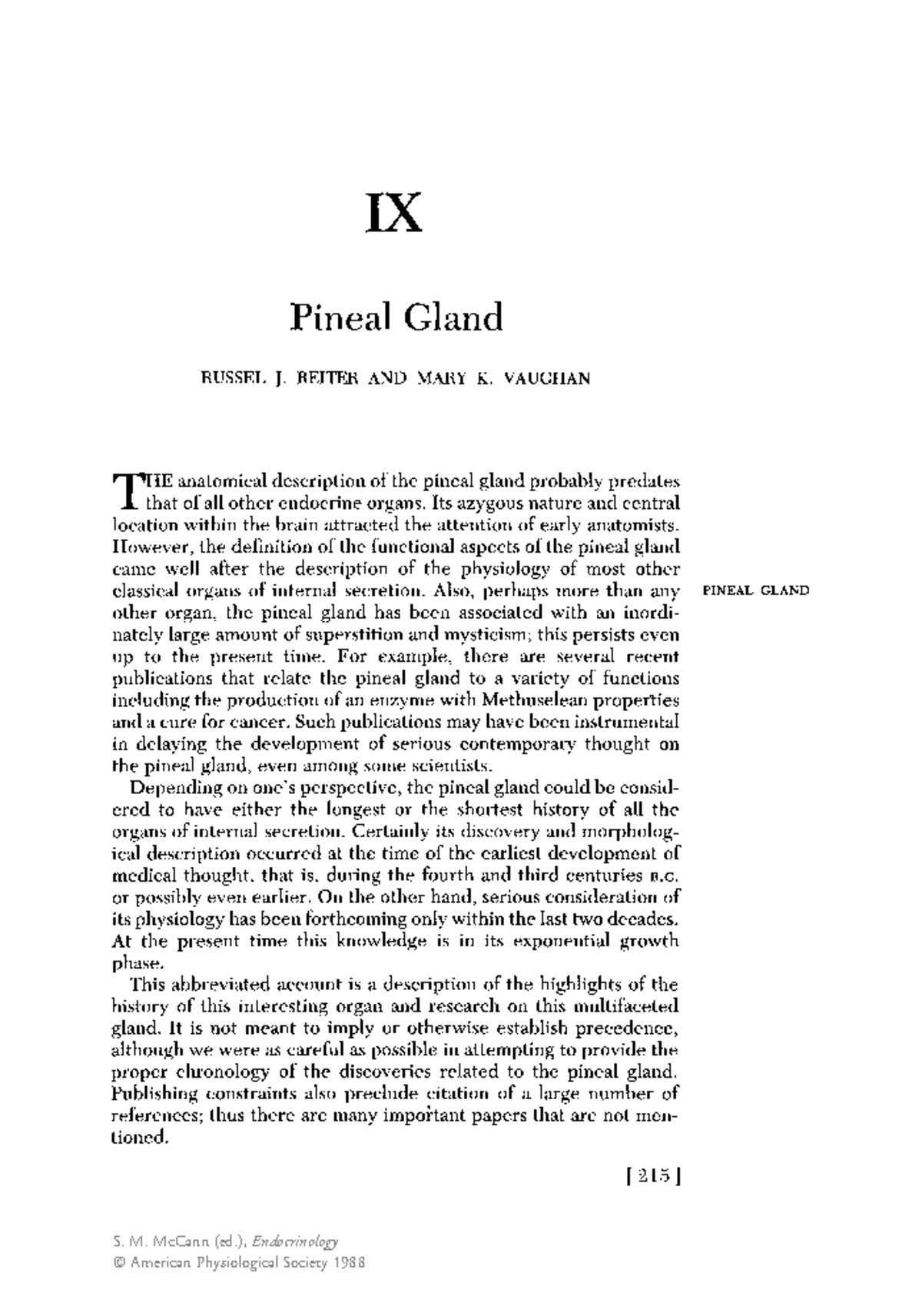 978-1-4614-7436-4 9 - Gerson Freire - IX Pineal Gland RUSSEL J. REITER ...