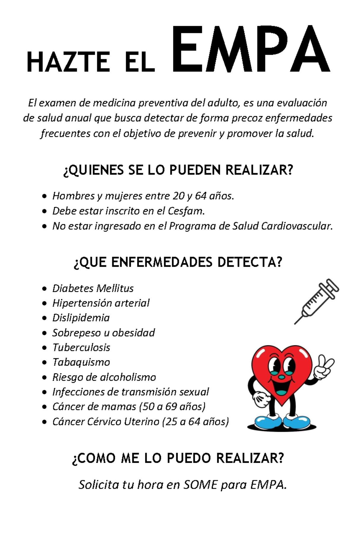 Hazte EL EMPA 2022 - enfermeria - HAZTE EL EMPA El examen de medicina preventiva del adulto, es ...