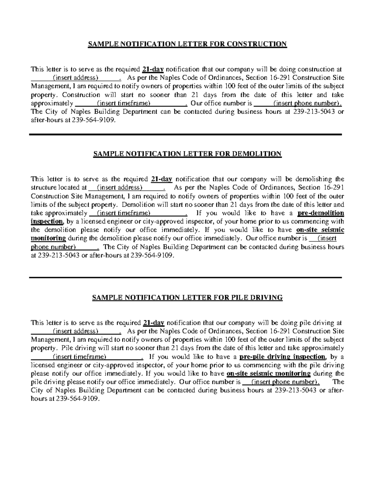 Sampla 47879 - Hope this helps - SAMPLE NOTIFICATION LETTER FOR ...