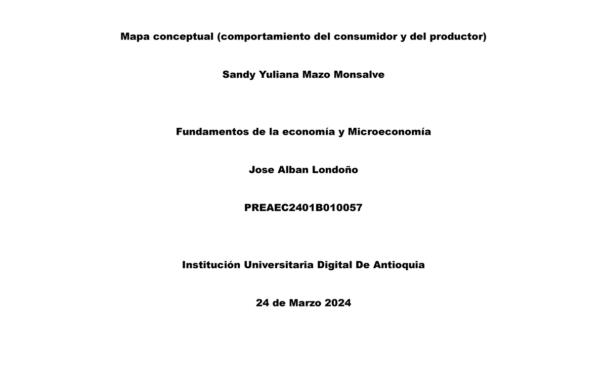 Mapa conceptual fundamentos de economia - Mapa conceptual (comportamiento del consumidor y del ...