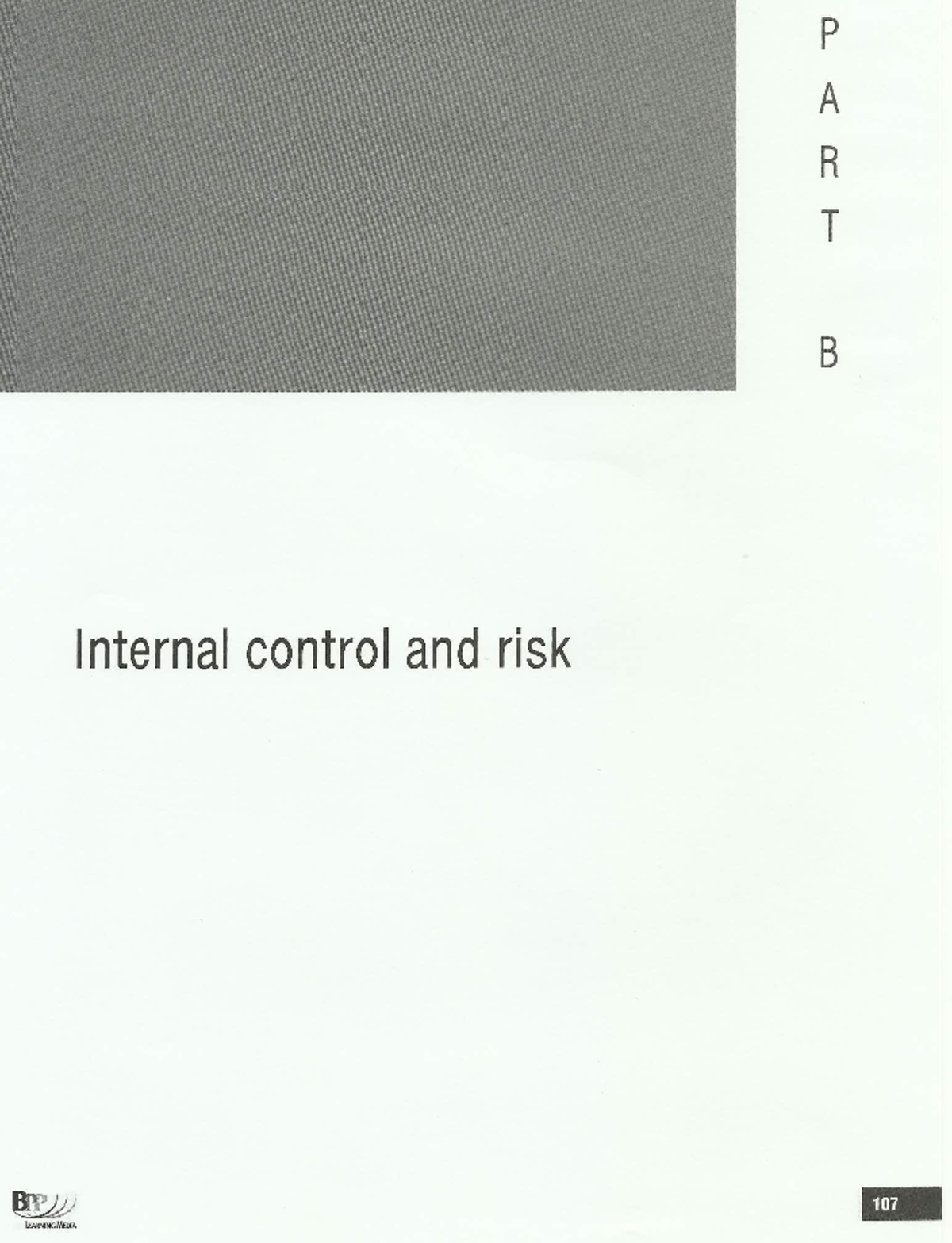 Chapter 5-2 - GRC notes for internal control - P A R T B Internal ...