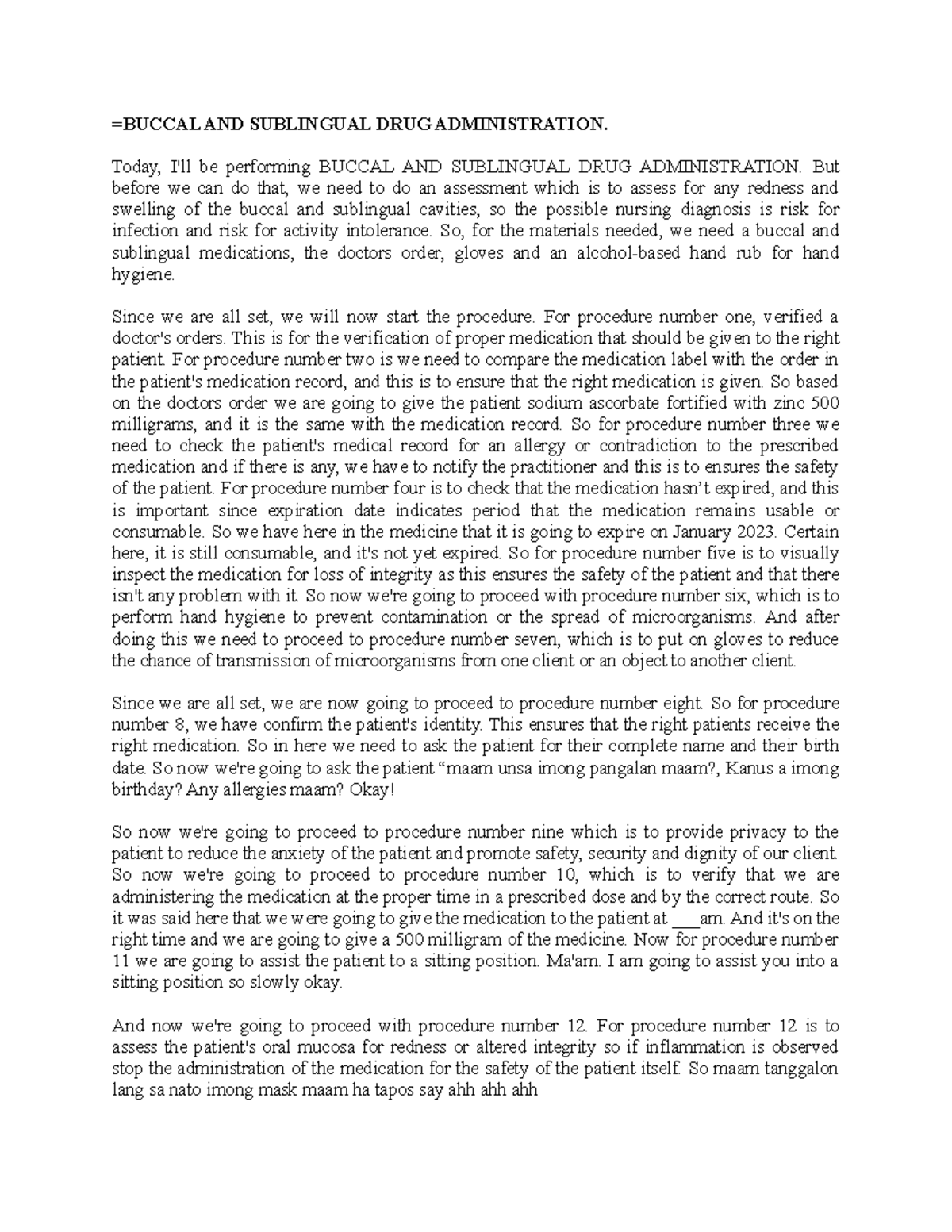 Buccal And Sublingual Drug Administration - =BUCCAL AND SUBLINGUAL DRUG ...