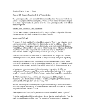 Bi 122 Ch 16 Textbook Notes - Genetics Chapter 16th Notes Chapter 16 ...