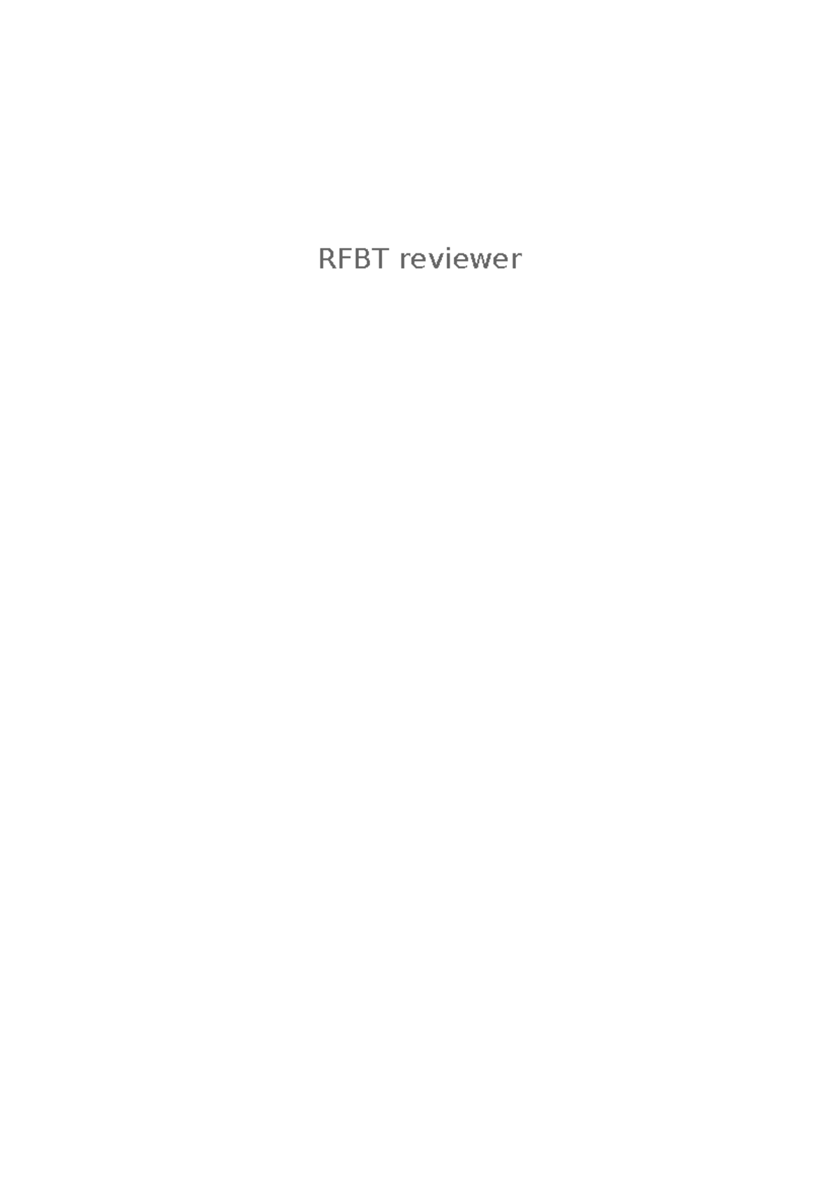 mfar reviewer for accountancy - RFBT reviewer RFBT REVIEWER 1. This ...