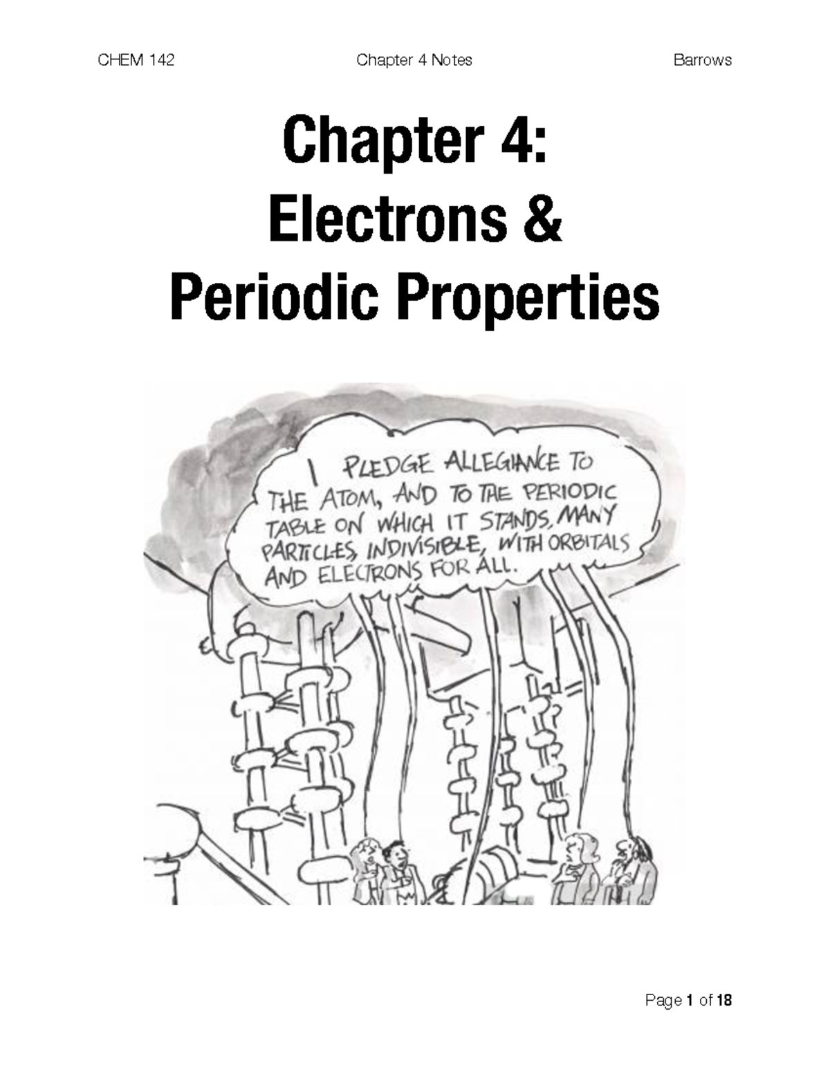 Chapter 4 Notes - Chapter 4 : Electrons & Periodic Properties Learning ...