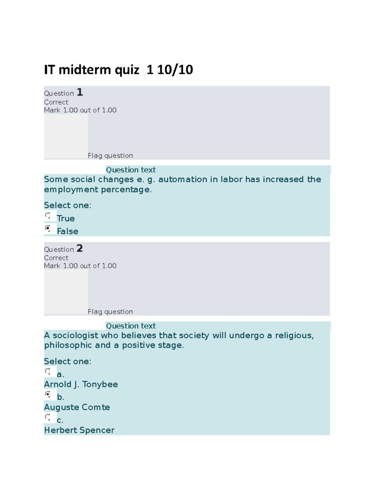 ALL IN Midterm 10 100% legit mga guys hehe - BS Information Technology - Studocu