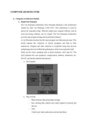 Top Level View of Computer - Such a design is referred to as the von ...