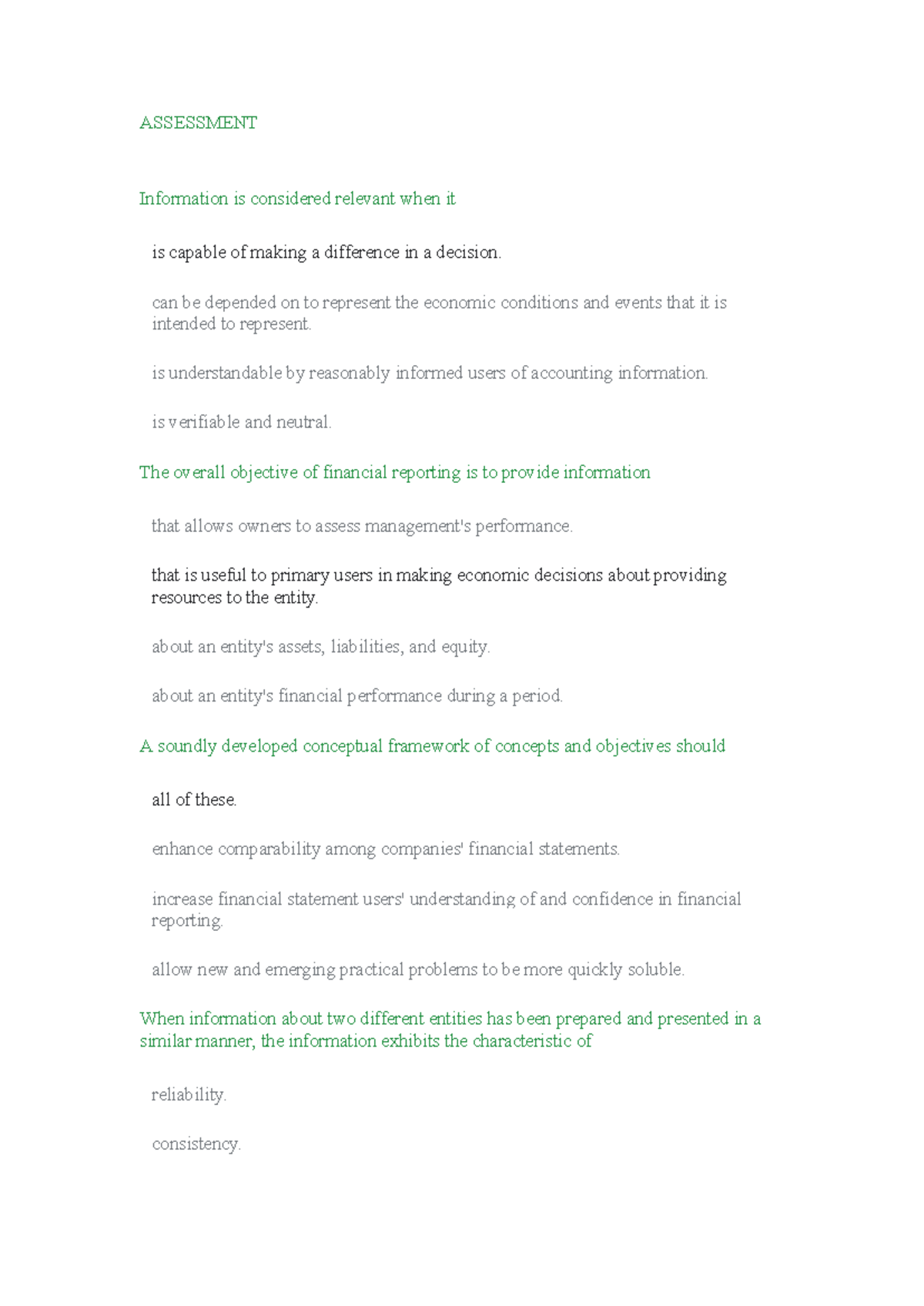 CFAS - ccc - ASSESSMENT Information is considered relevant when it is ...