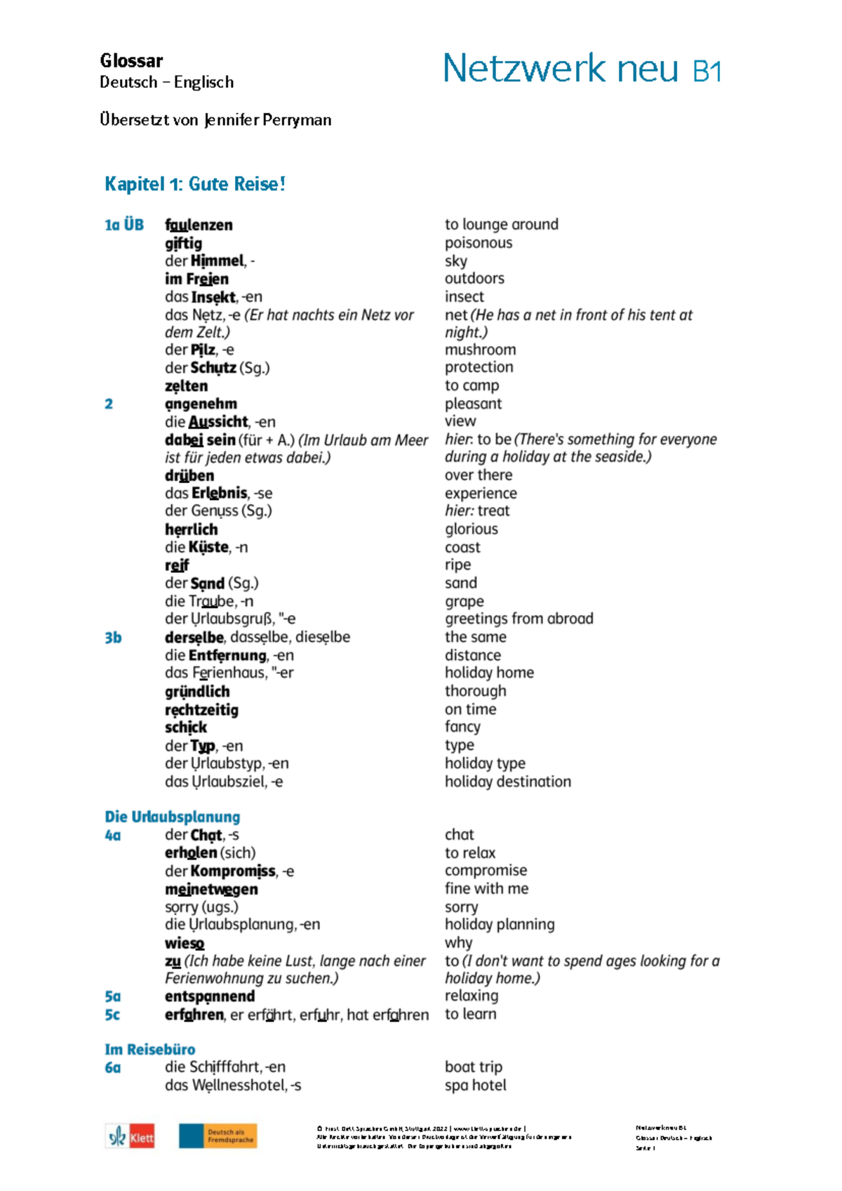 B1 Glossar Kap1-6 - Hssh shshs djdjs - Deutsch – Englisch Netzwerk neu ...