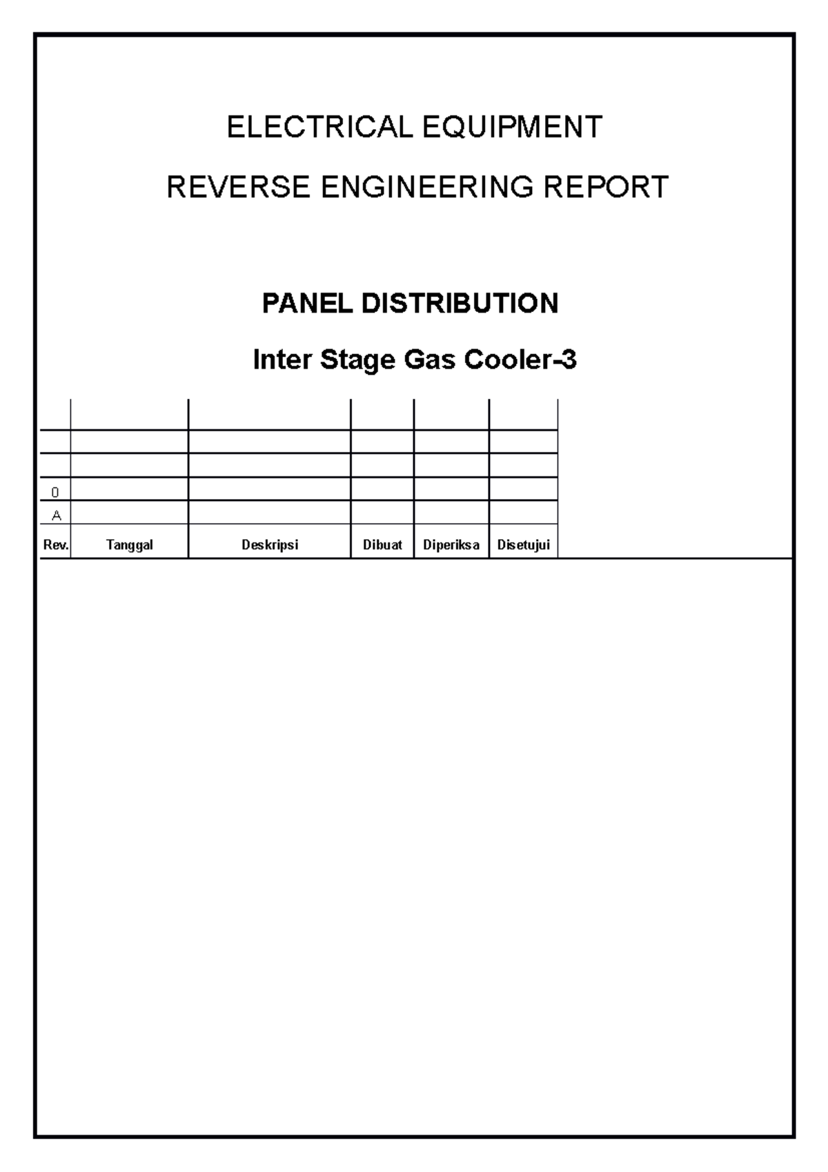 Reverse Engineering 15 - REVERSE ENGINEERING REPORT PANEL DISTRIBUTION Inter Stage Gas Cooler- 0 ...