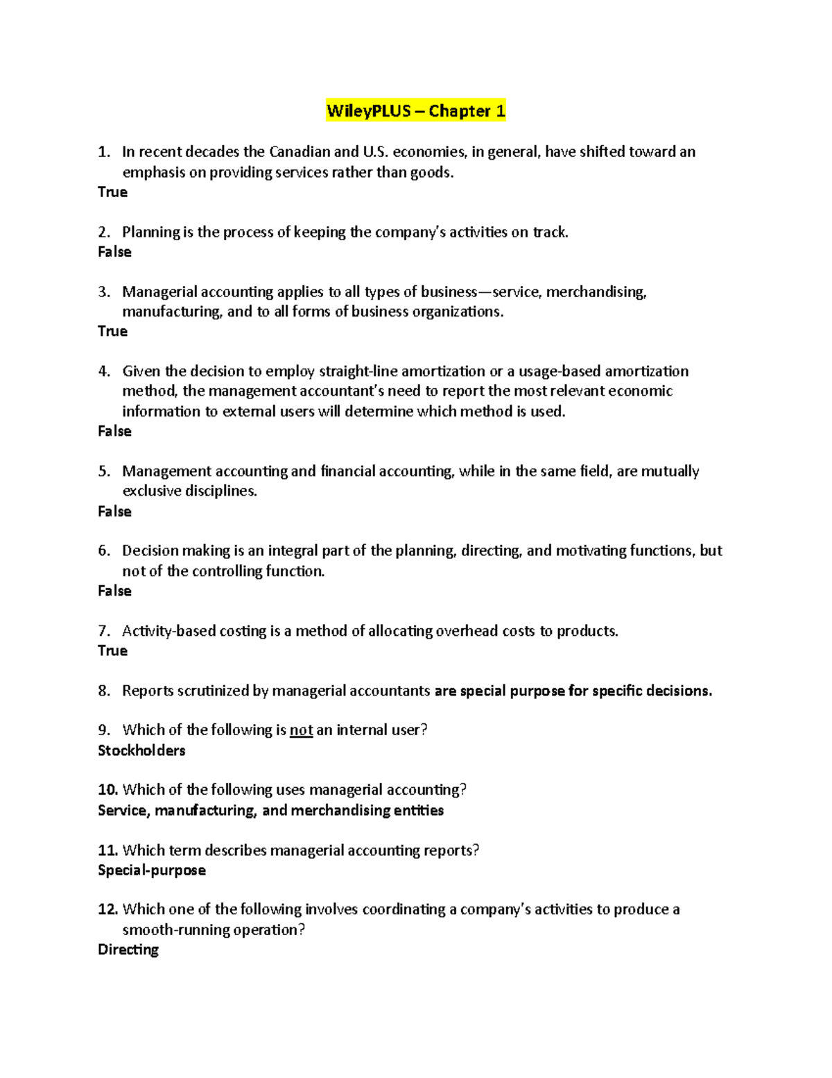 Chapter 1 Wiley Plus Theory Questions - WileyPLUS – Chapter 1 In recent ... Chapter 1 Wiley Plus Theory Questions - WileyPLUS – Chapter 1 In recent ...