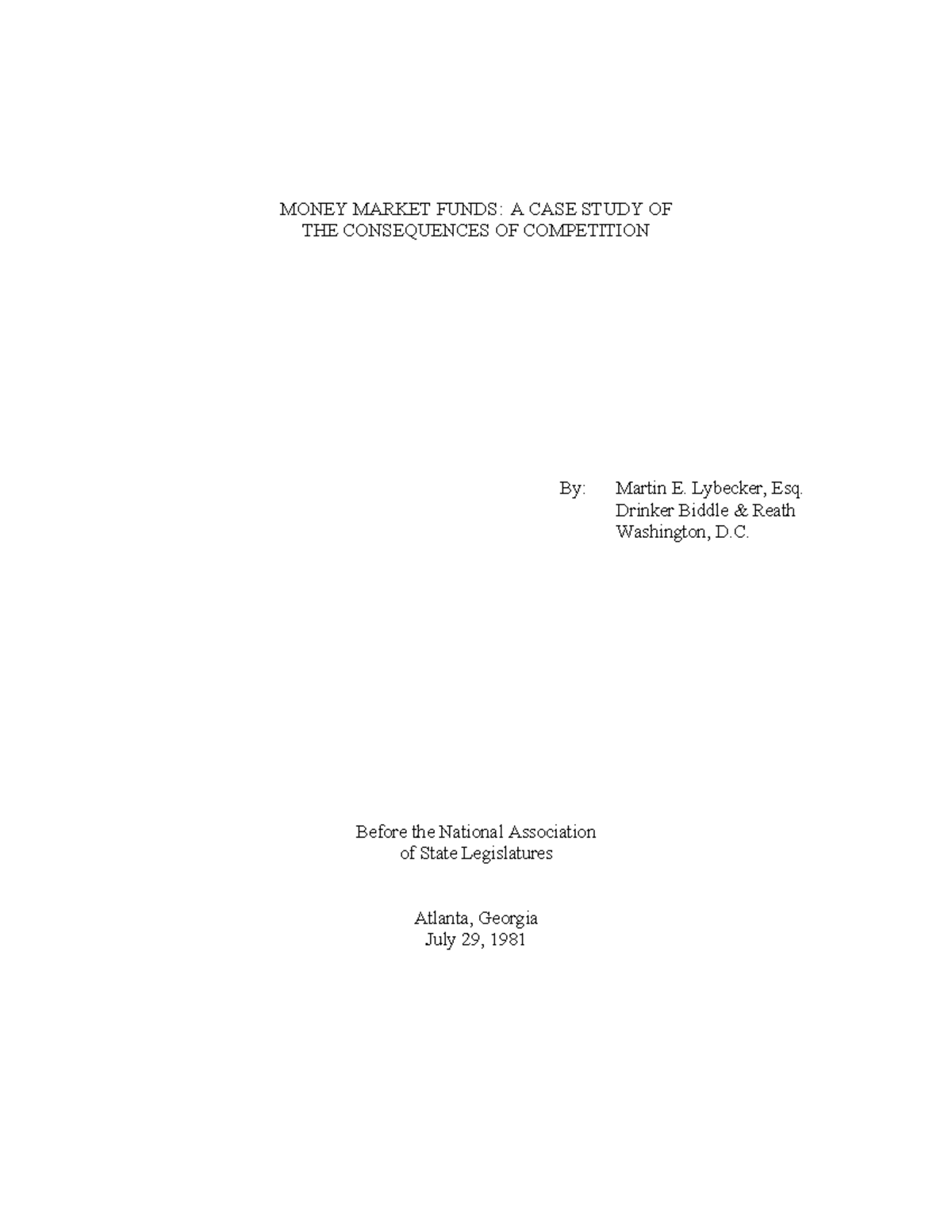 Case - G-03 - Assignment - MONEY MARKET FUNDS: A CASE STUDY OF THE ...