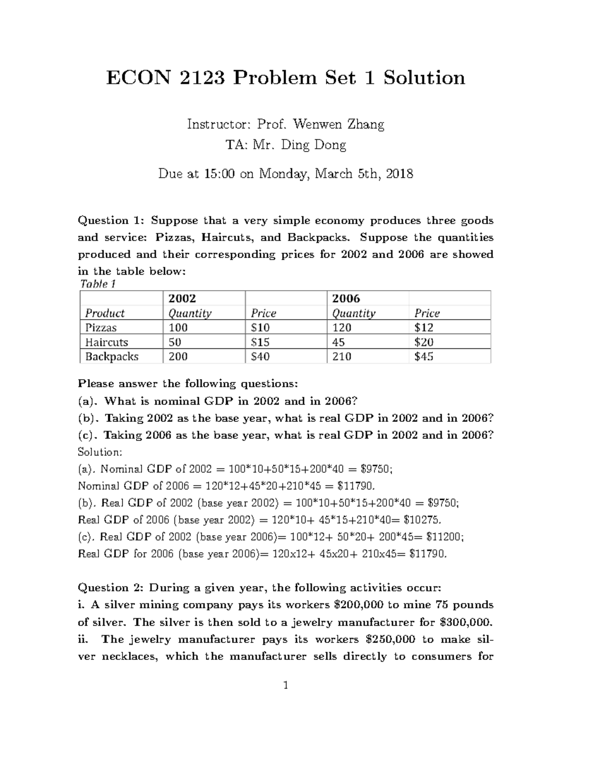 Econ2123-ps1-solution - ECON 2123 Problem Set 1 Solution Instructor ...