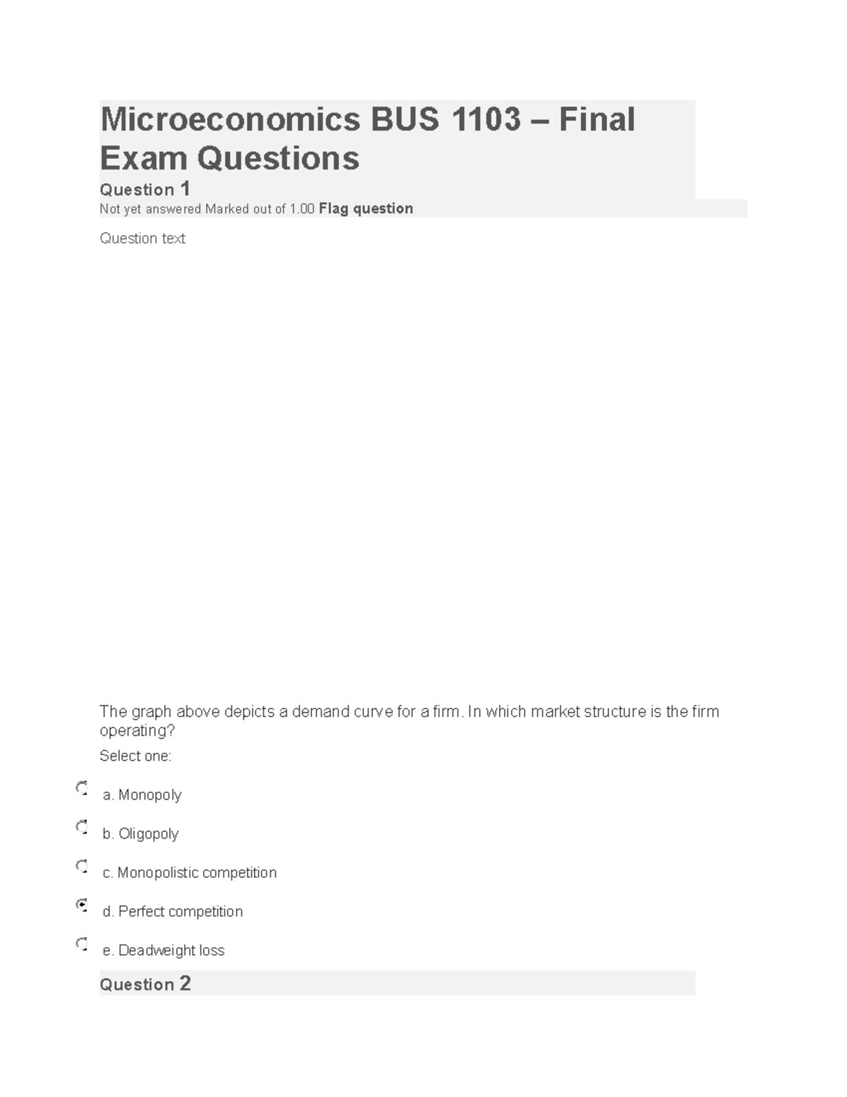 Microeconomics Final Exam Questions - Studocu