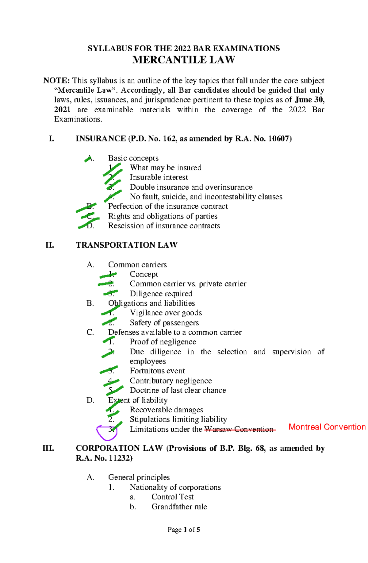 Commercial-LAW- Syllabus-FOR-THE-2022-BAR- Examinations - SYLLABUS FOR ...