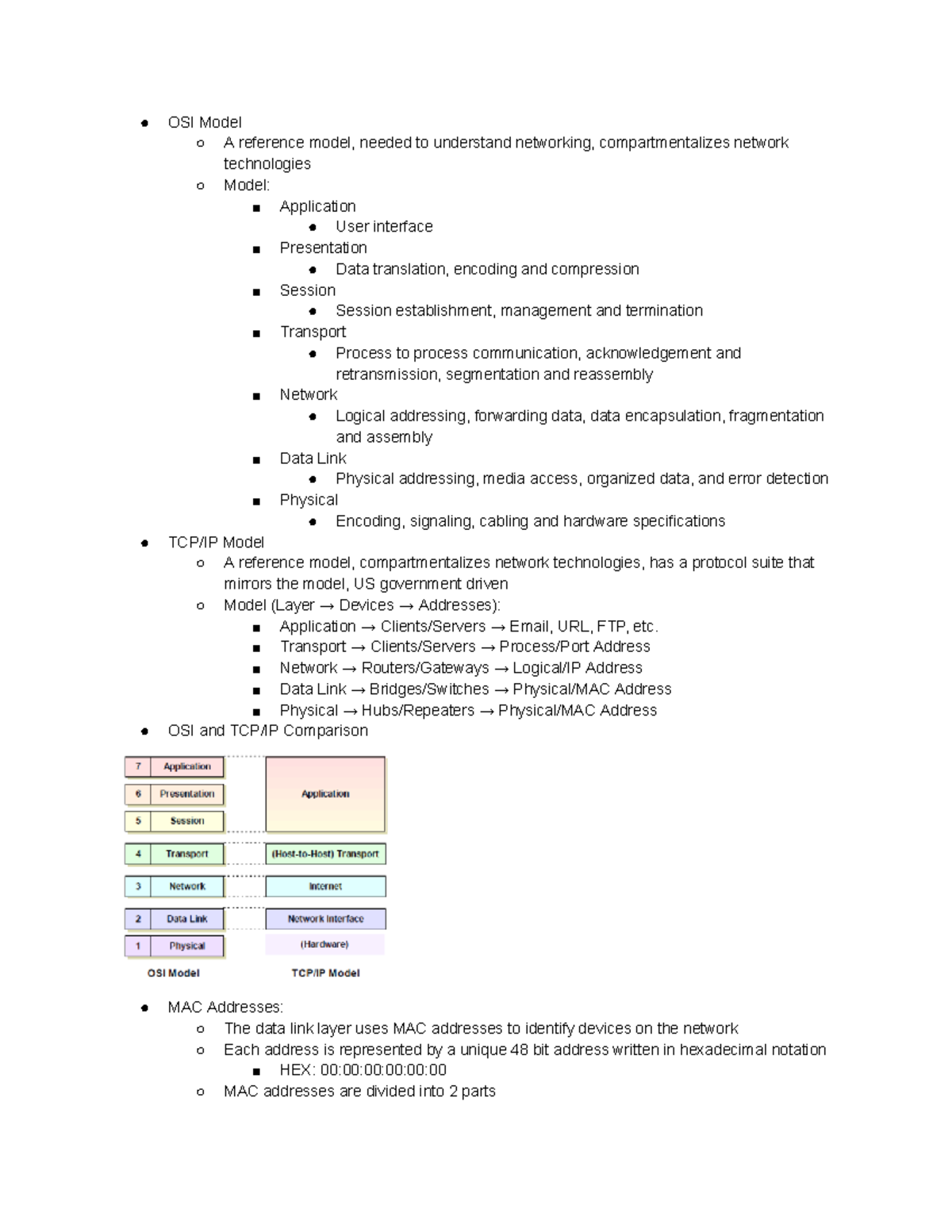 Routing and Switching Entire Course Notes - OSI Model A reference model ...