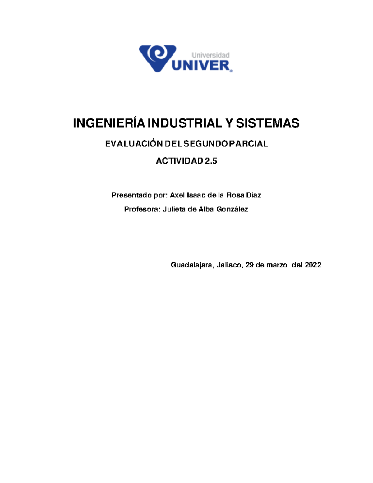 2 - adadadadadad - INGENIERÍA INDUSTRIAL Y SISTEMAS EVALUACIÓN DEL ...