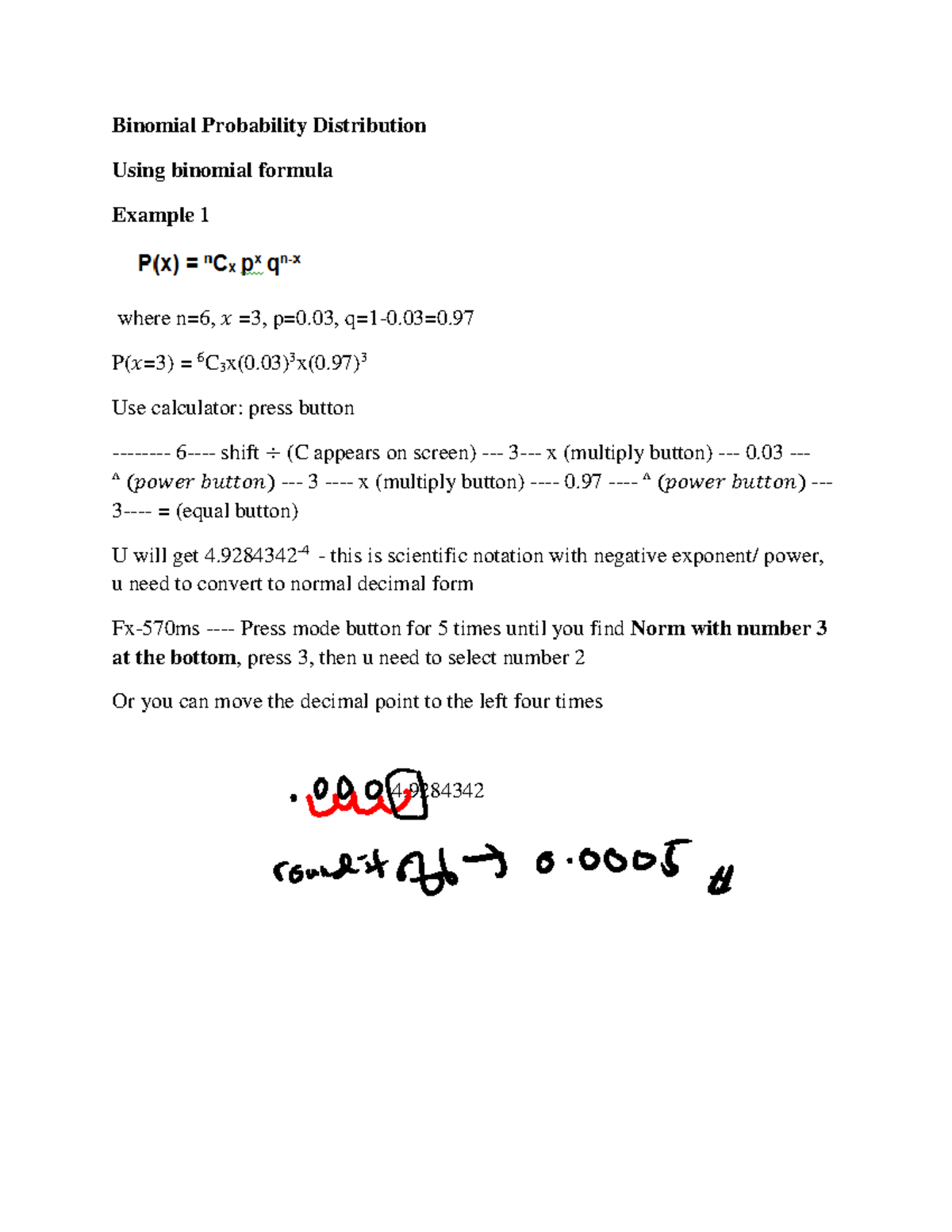 Chapter 5 Solutions Example AND Exercise - Binomial Probability ...