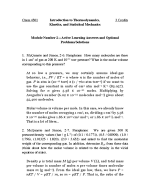 Module 12 examples - thermodynamic practice problems and answers - 1 ...