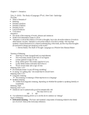 Chapter 5 - Word Formation - Chapter 5: Word Formation The Plan Yule, G. (2020). The Study of ...