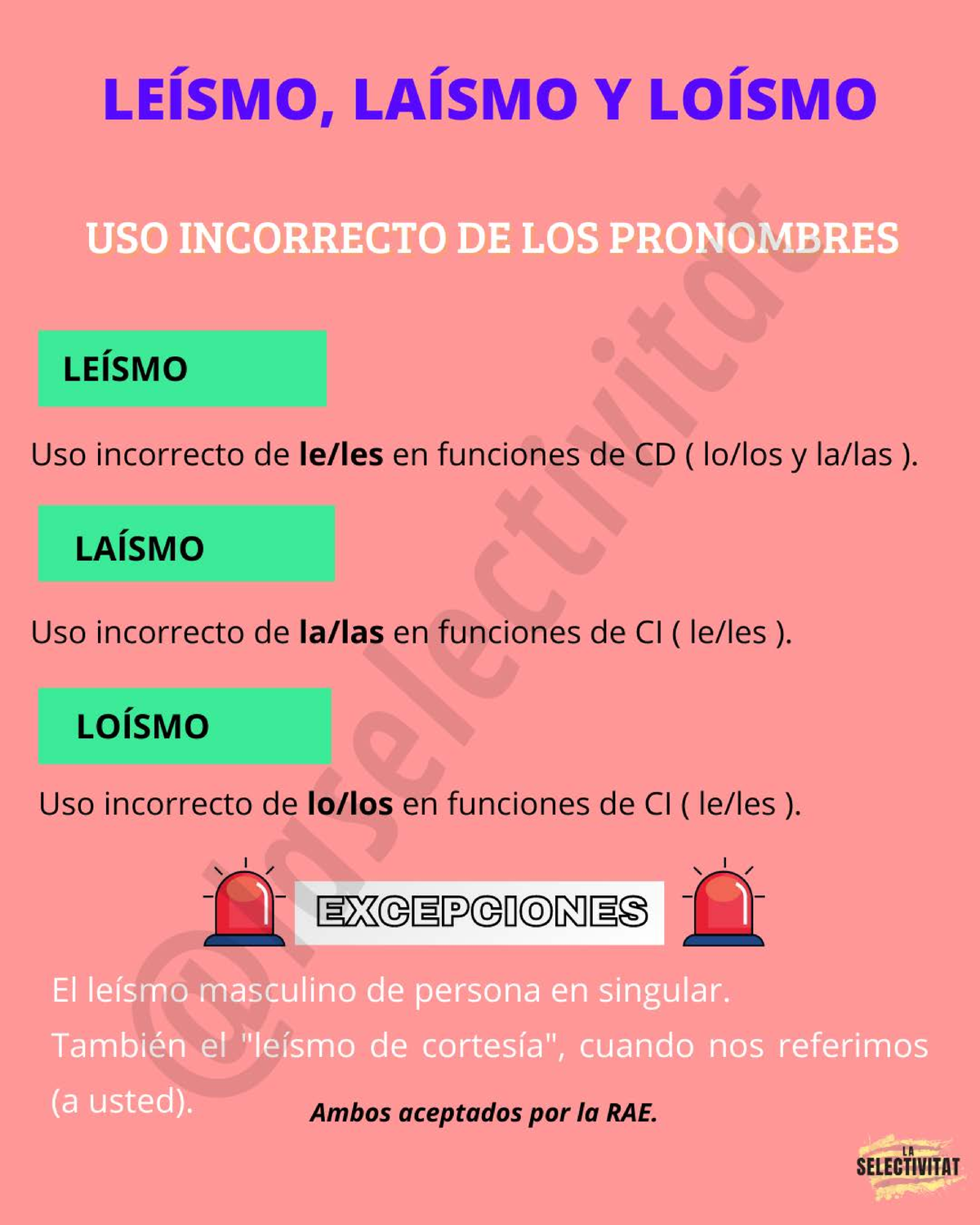 Loismo laismo leismo - Caste - Lengua castellana y literatura - Studocu